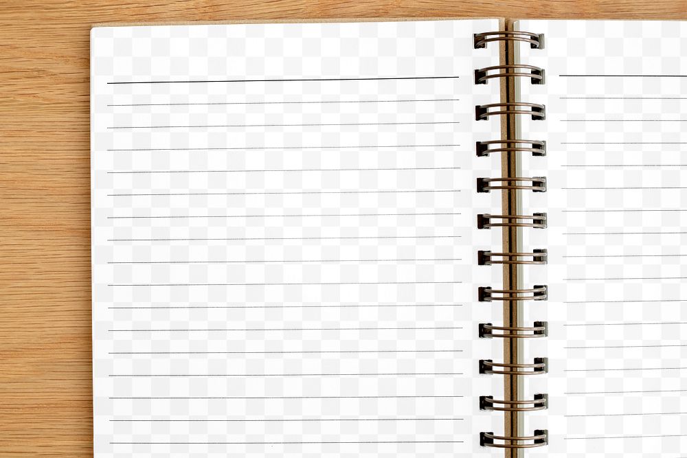 White lined notepaper mockup on a wooden | Free PNG - rawpixel