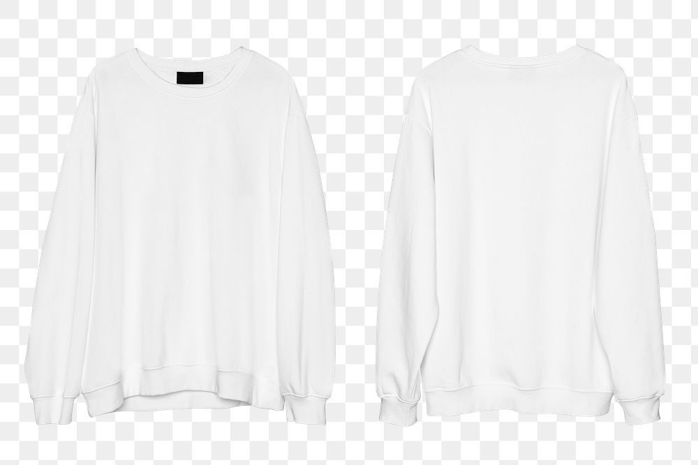 Png white jumper mockup unisex | Premium PNG Sticker - rawpixel