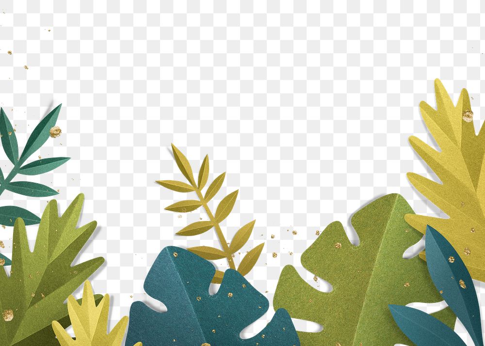 Png spring leaf border in flat | Free PNG - rawpixel