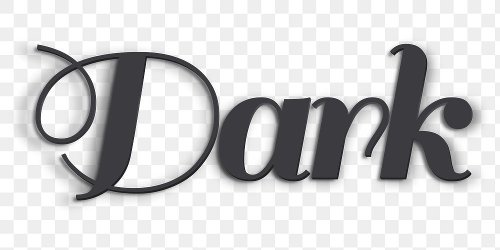 Dark png word sticker in 3D | Free PNG Sticker - rawpixel