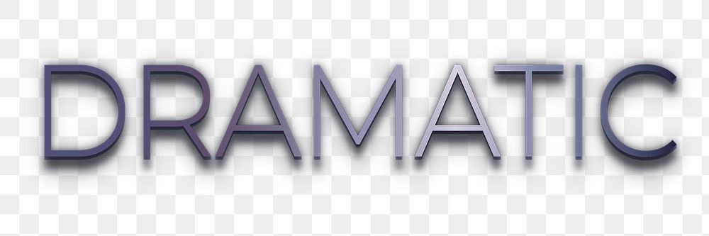 Dramatic png word sticker in metallic | Free PNG Sticker - rawpixel