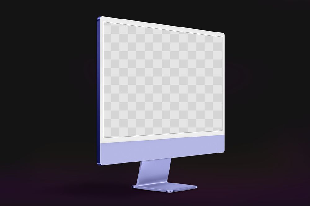 Computer screen png mockup purple | Free PNG - rawpixel