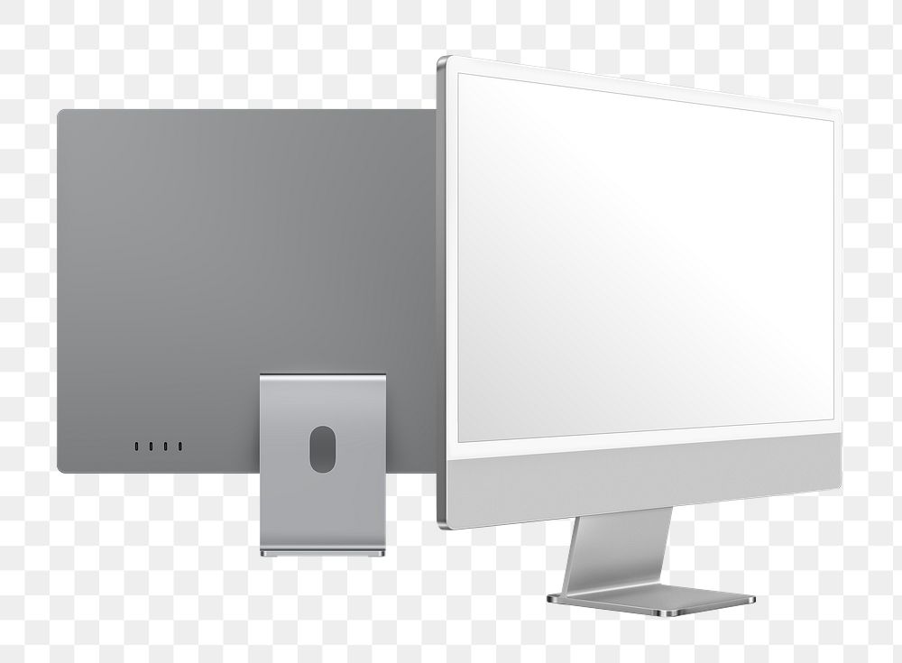 Gray minimal computer desktop screen | Free PNG Sticker - rawpixel