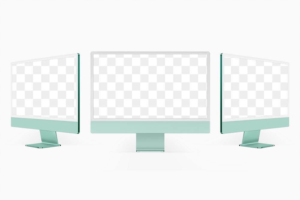 Computer screen png mockup green | Free PNG - rawpixel