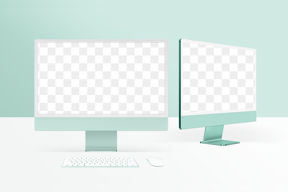 Computer screen png mockup green | Free PNG - rawpixel