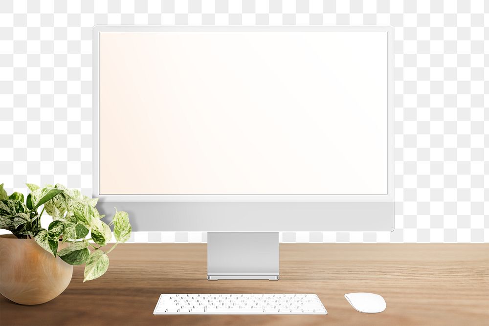 Computer desktop png mockup WFH | Free PNG - rawpixel