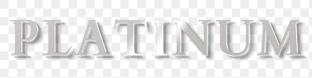 Platinum png sticker text in metallic | Free PNG Sticker - rawpixel