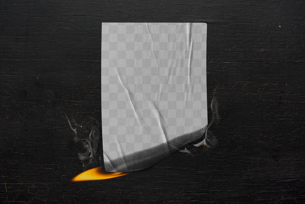 Burning paper png mockup, realistic | Premium PNG Mockup - rawpixel