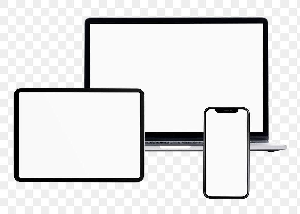 Multi device png screen, blank | Premium PNG - rawpixel