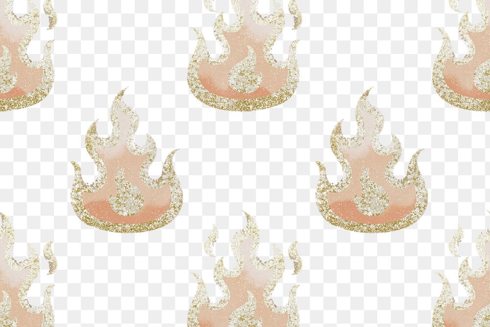 Glitter flame png pattern, transparent | Premium PNG - rawpixel