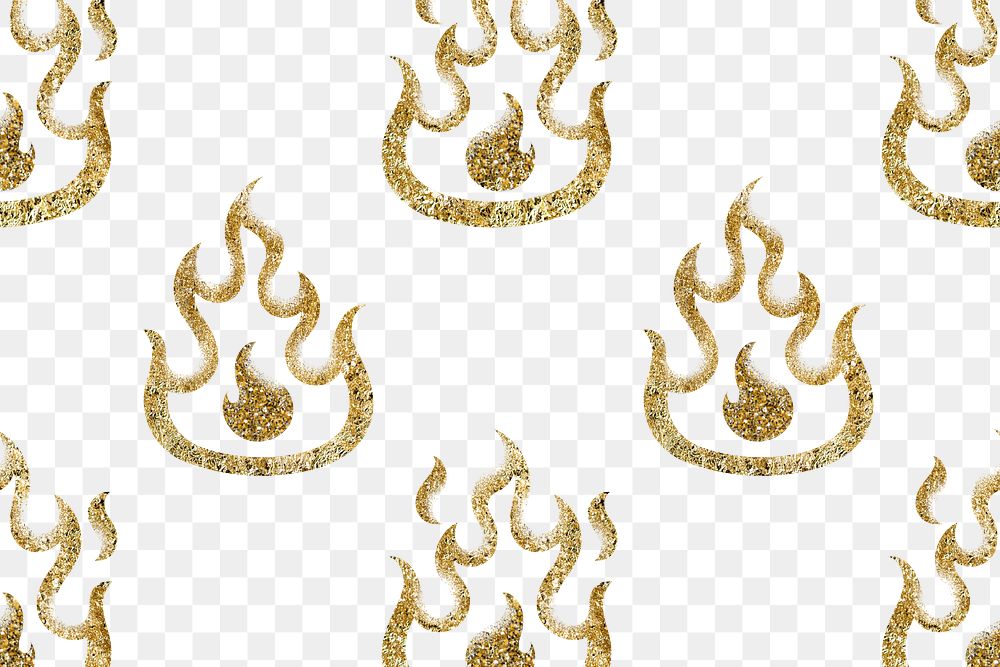 Gold flame png pattern, transparent | Premium PNG - rawpixel