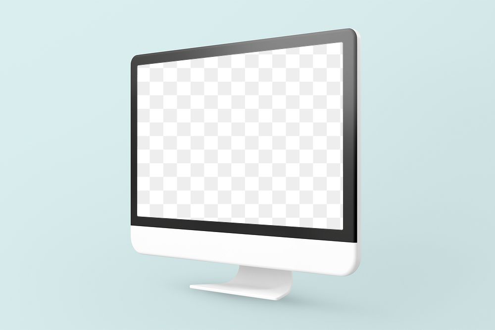 3D computer screen png mockup, | Premium PNG - rawpixel