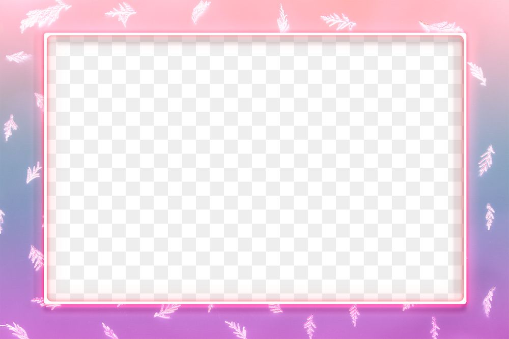 Neon glowing rectangle frame design | Free PNG Sticker - rawpixel