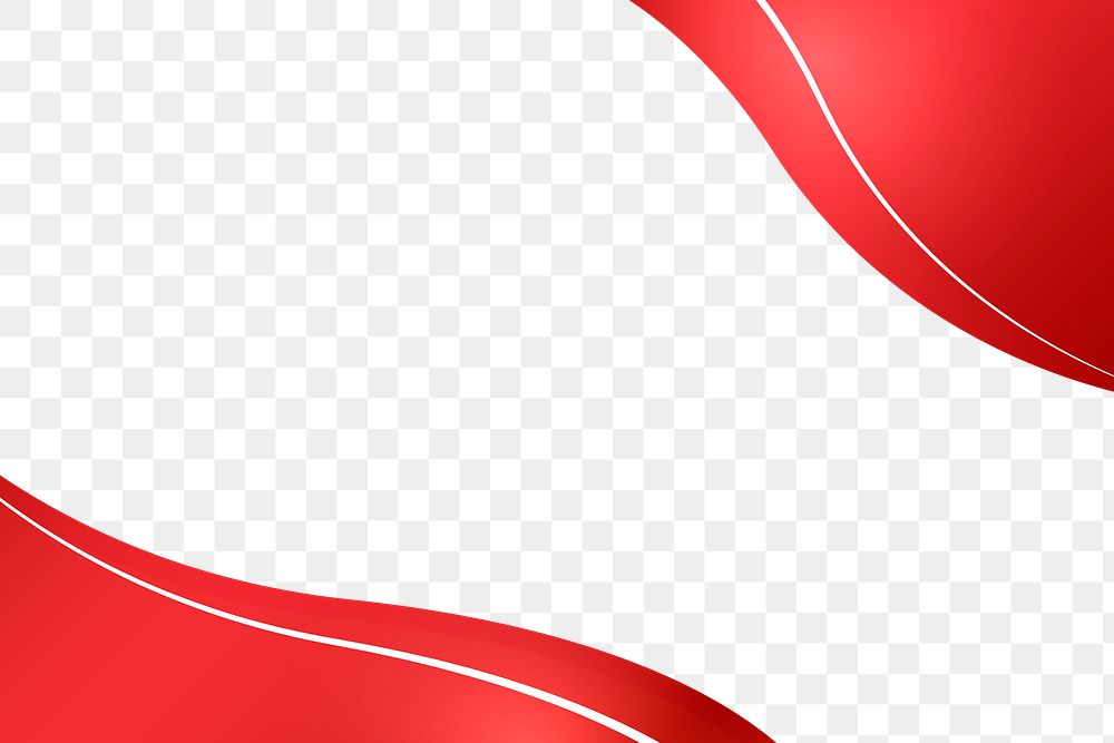 Red curved border design element | Free PNG - rawpixel