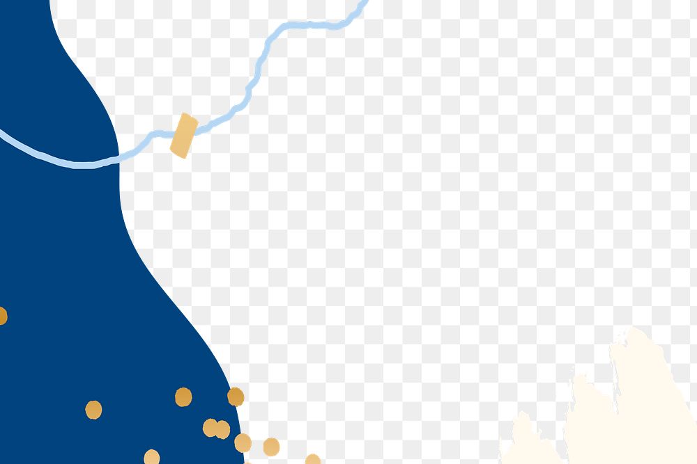 Memphis patterned blue background layer | Premium PNG - rawpixel