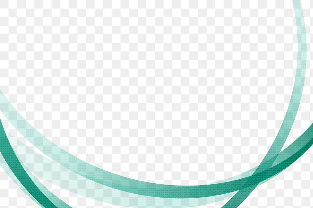 Teal green curve frame template | Premium PNG - rawpixel