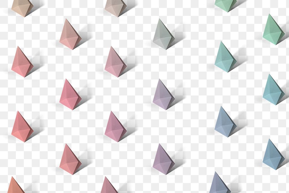 Colorful paper craft diamond shape | Free PNG - rawpixel