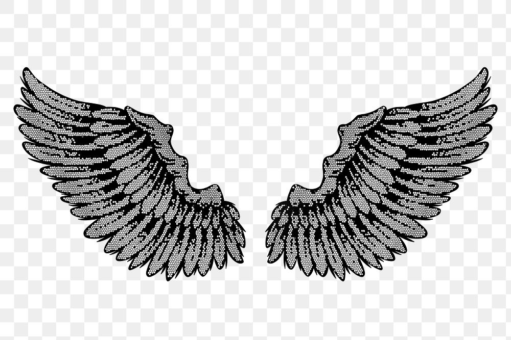 Gray wings sticker overlay design | Free PNG Sticker - rawpixel