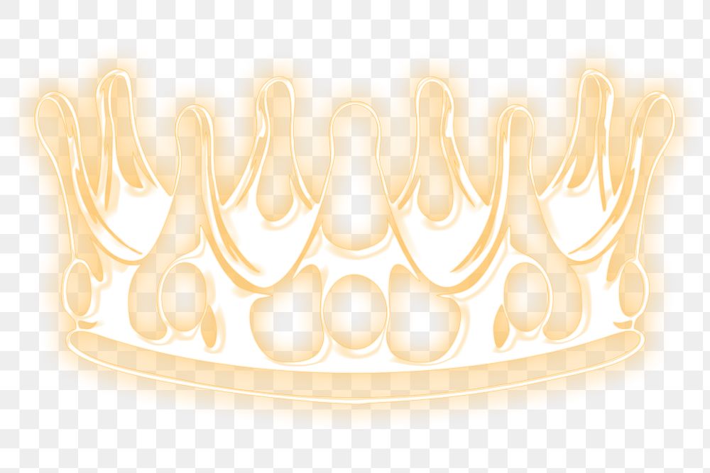 Neon yellow crown sticker design | Premium PNG Sticker - rawpixel