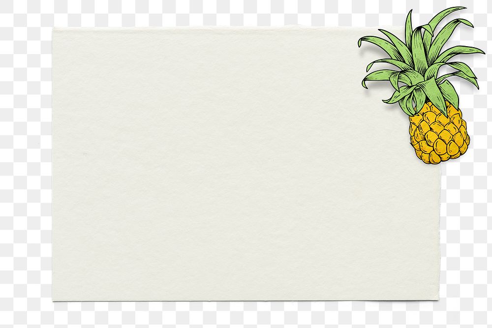 Rectangle hand drawn pineapple frame | Premium PNG - rawpixel
