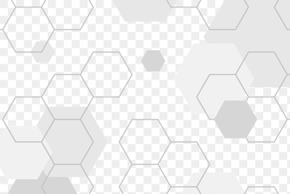 Gray hexagon pattern design element | Premium PNG - rawpixel