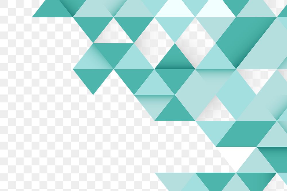 Turquoise triangle pattern design element | Premium PNG - rawpixel