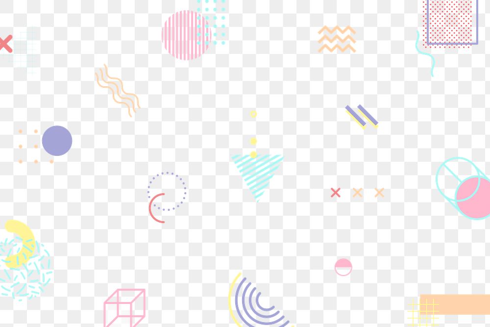 Pastel tone Memphis pattern design | Premium PNG - rawpixel