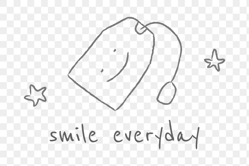 Cute tea bag doodle style | Free PNG Sticker - rawpixel