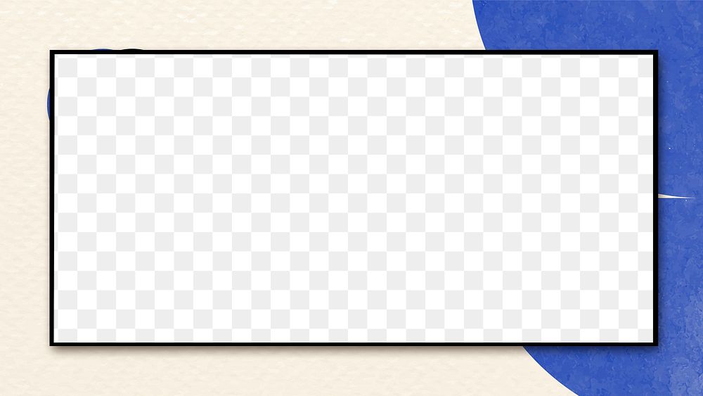 Landscape PNG frame rectangular blue | Free PNG - rawpixel
