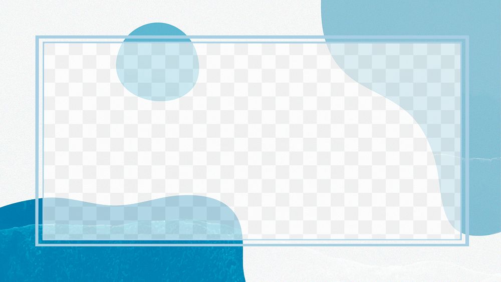 Blue rectangular frame png background | Free PNG - rawpixel