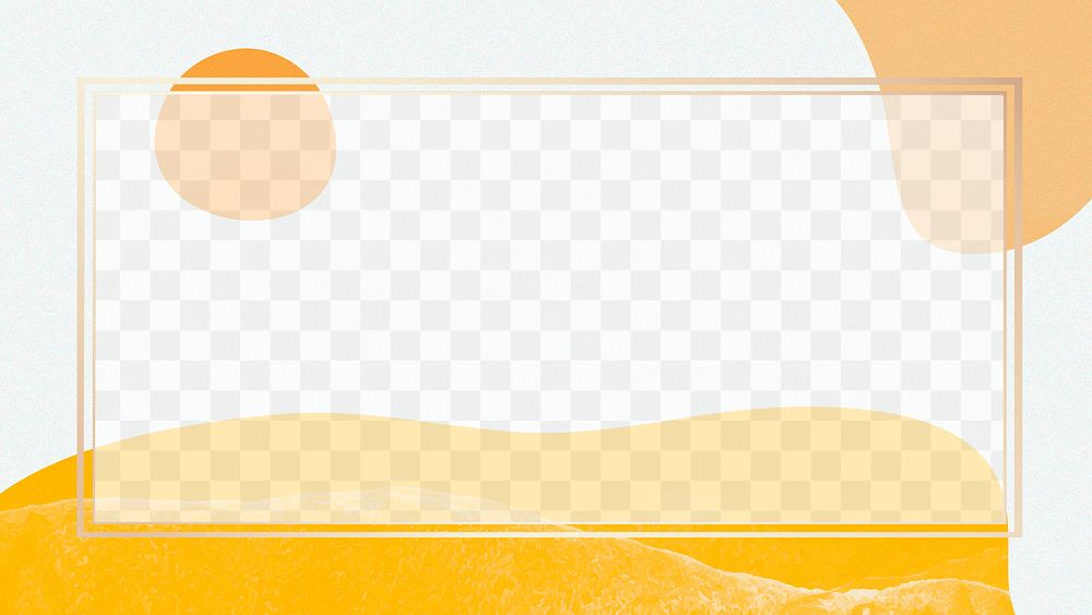 Orange pattern png frame design | Free PNG - rawpixel