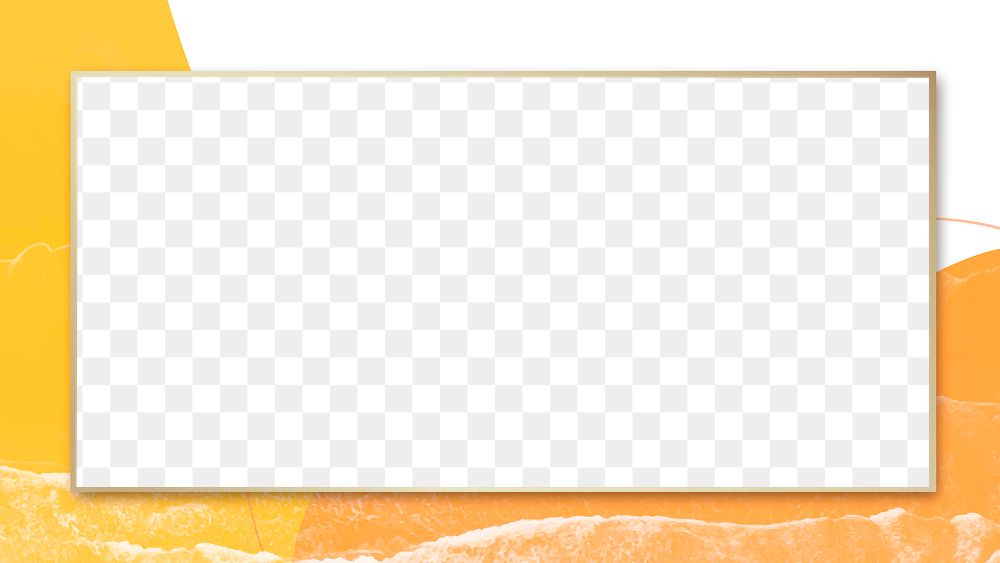 Orange pattern png frame design | Free PNG - rawpixel