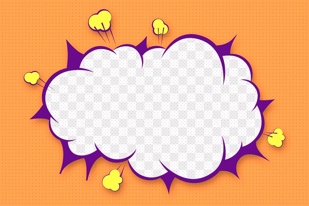 Cloud cartoon effect speech bubble | Free PNG - rawpixel