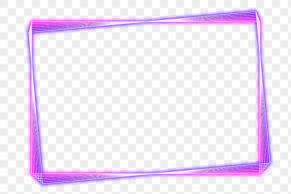 Purple and pink neon frame | Premium PNG - rawpixel
