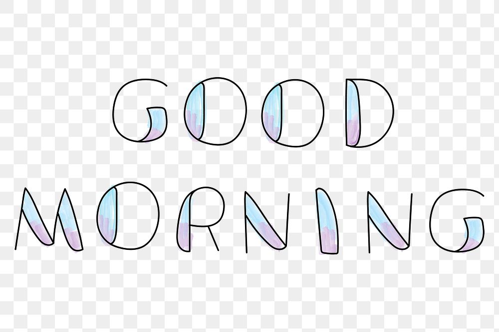 Good morning word design element | Free PNG Sticker - rawpixel