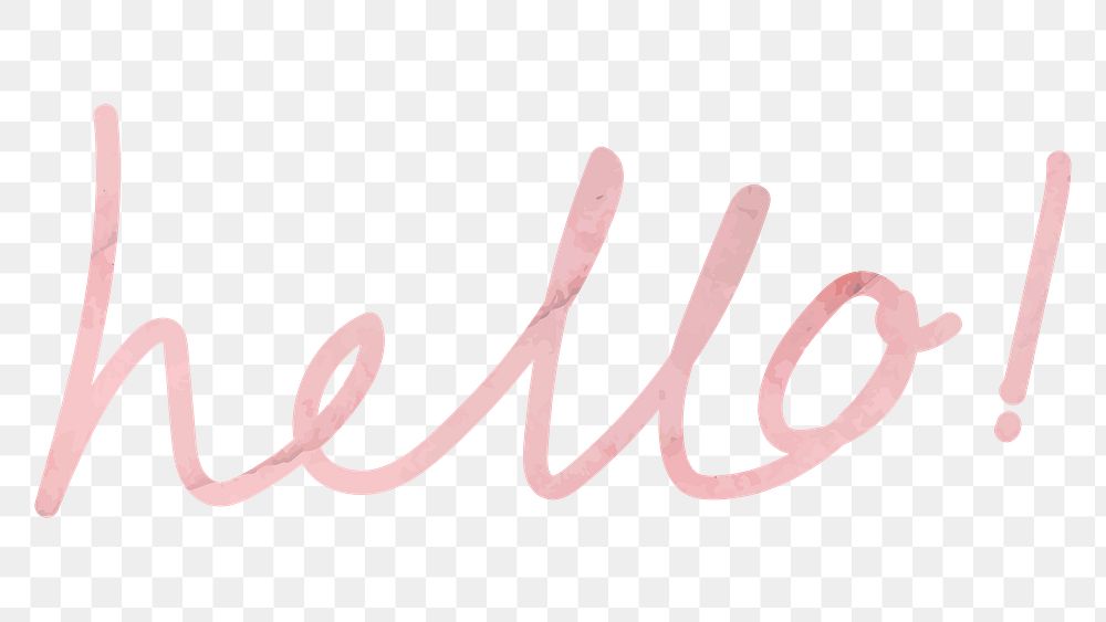 Pink hello typography design element | Free PNG Sticker - rawpixel