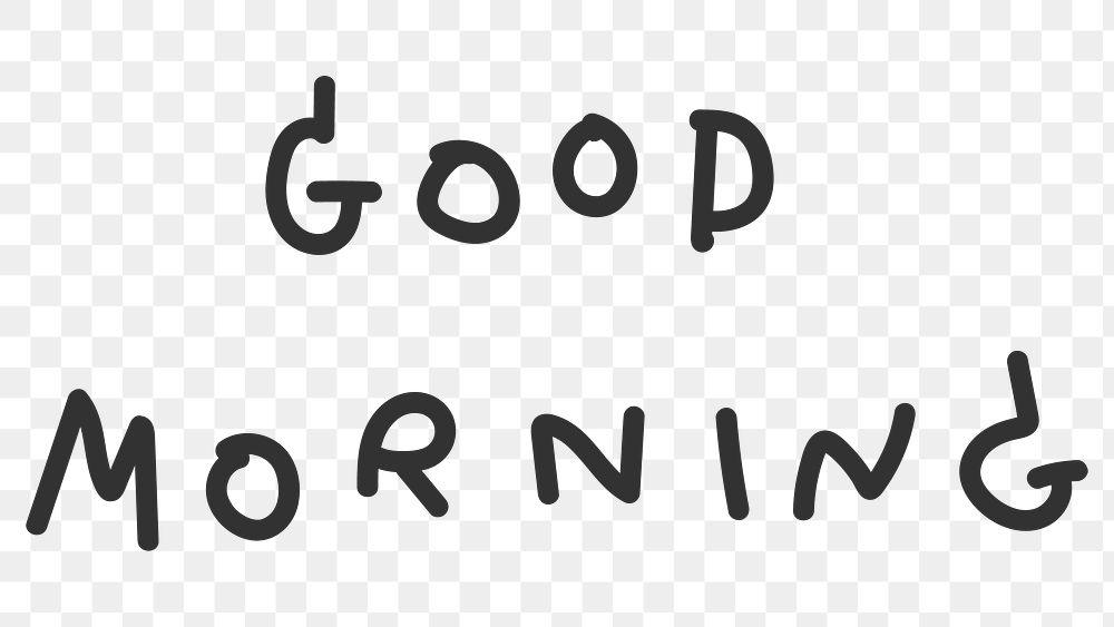 Good morning word design element | Free PNG Sticker - rawpixel