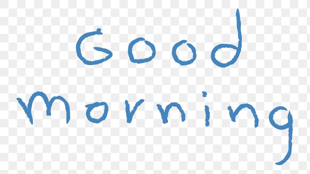 Good morning word design element | Free PNG Sticker - rawpixel