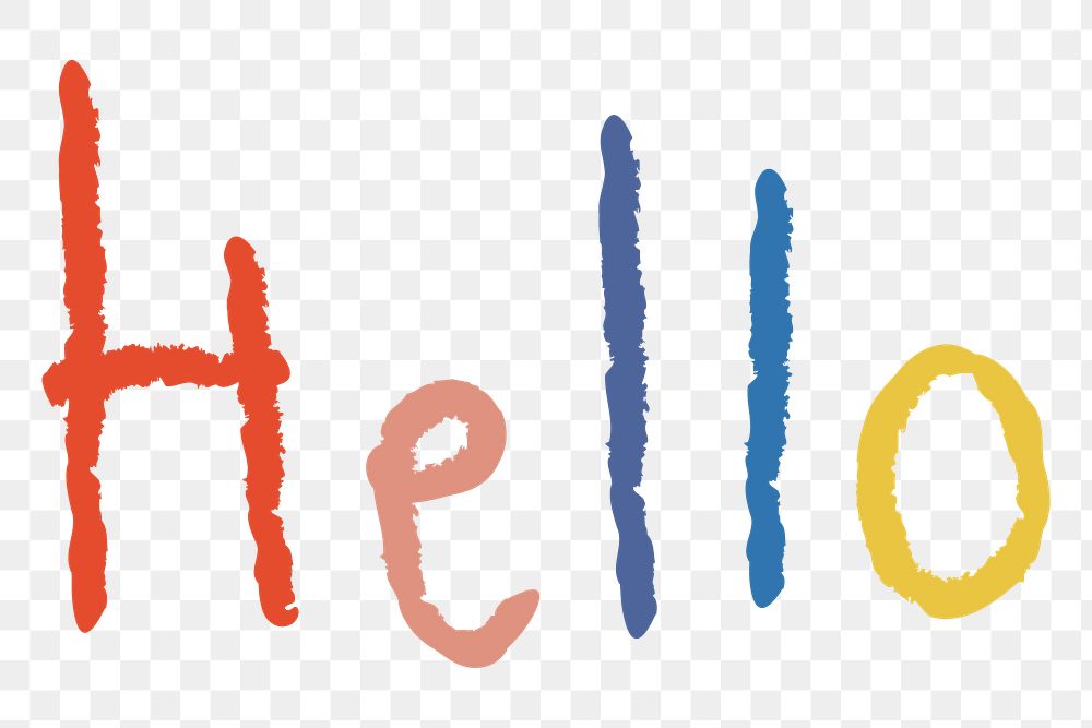 Colorful hello greetings typography design… | Free stock illustration ...