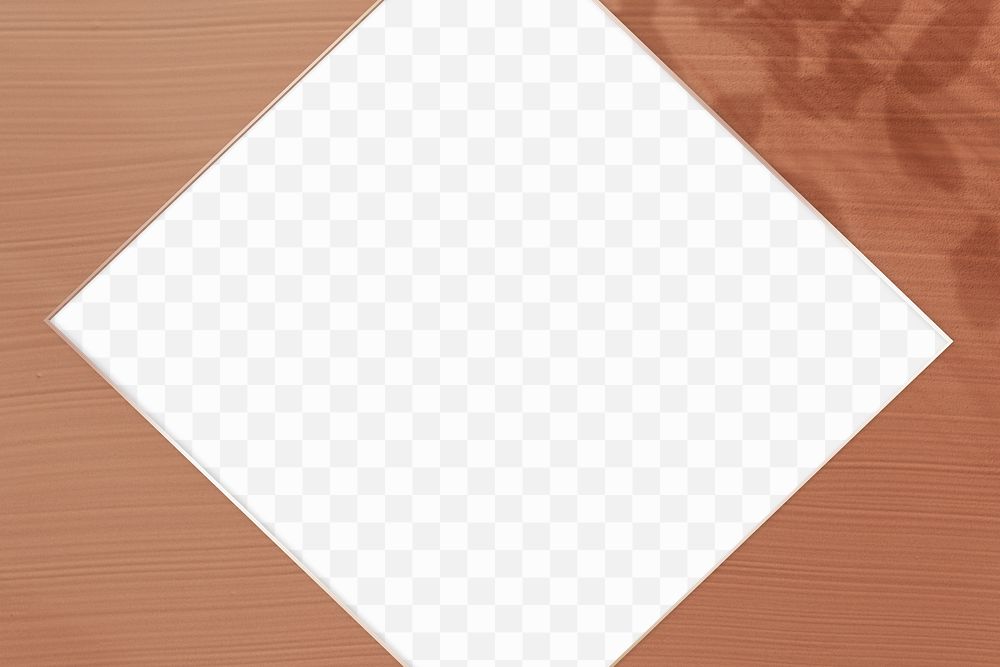 Gold diamond frame png on brown | Free PNG Sticker - rawpixel