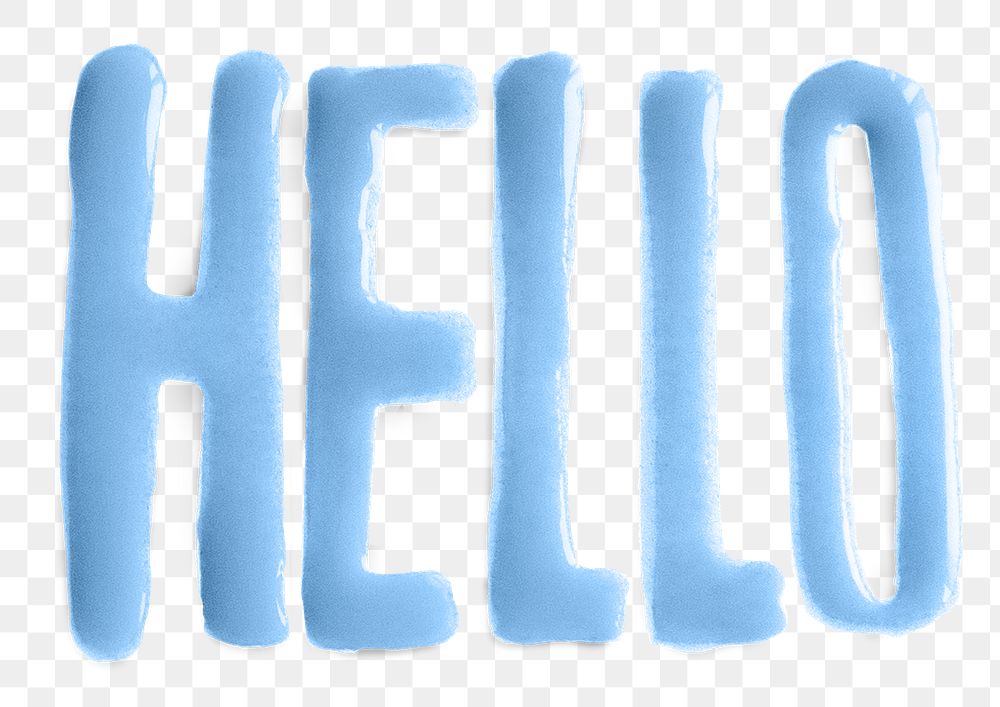 Hello acrylic text transparent png | Free PNG Sticker - rawpixel