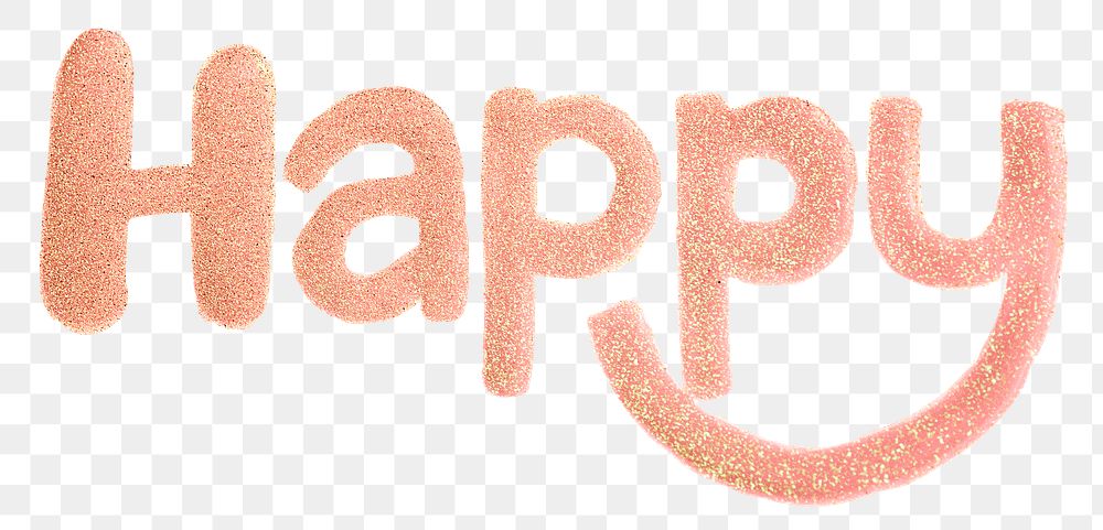 Sparkling glitter happy word png | Free PNG Sticker - rawpixel