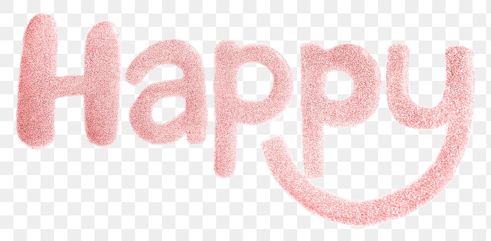 Sparkling glitter happy word png | Free PNG Sticker - rawpixel