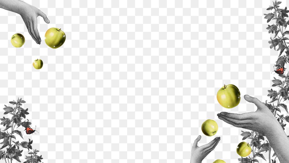 Apples frame png vintage mixed | Free PNG - rawpixel