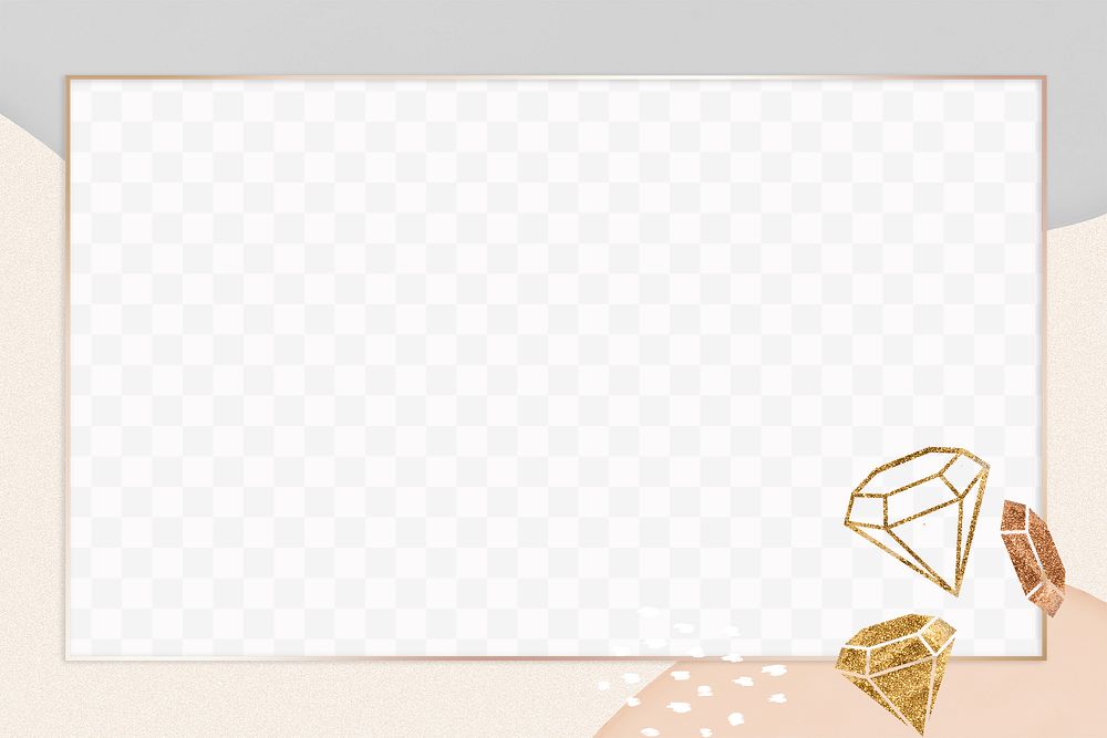 Gold diamond png frame abstract | Premium PNG - rawpixel