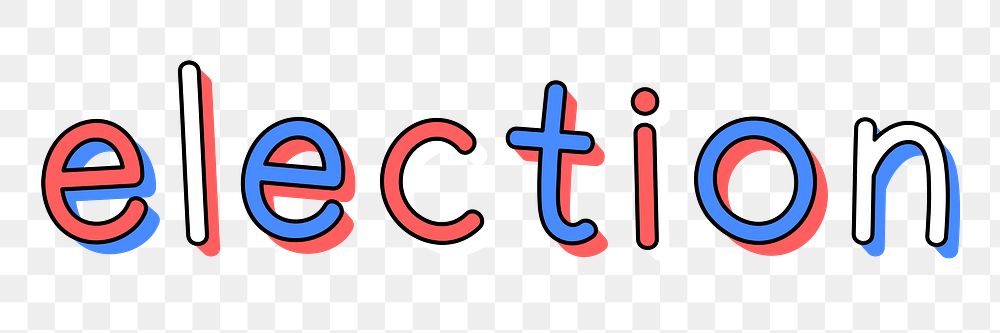 Election text colorful png typography | Free PNG Sticker - rawpixel