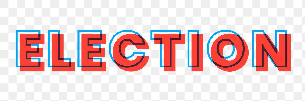Election text layered multiply font | Free PNG Sticker - rawpixel