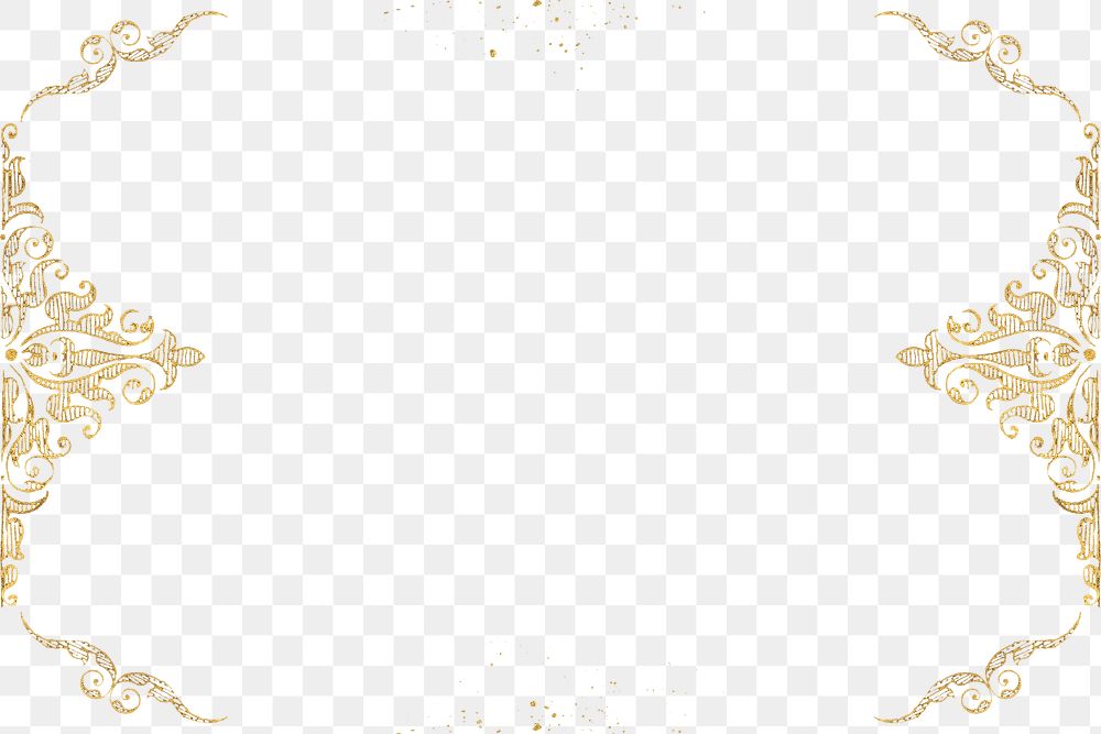 Gold filigree frame border png | Free PNG - rawpixel