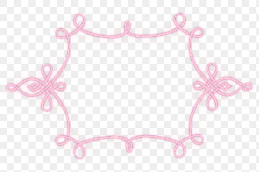 Pink filigree frame border png | Free stock illustration | High ...