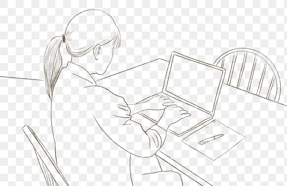 PNG work from home simple | Premium PNG Sticker - rawpixel